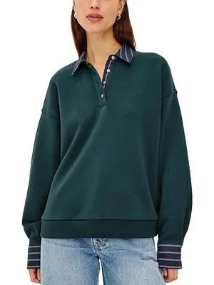 Rails Zavier Contrast Trim Sweatshirt - Forest