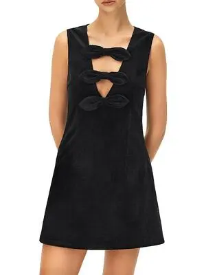 ELODIE THE LABEL Bow Detail Shift Dress - Black