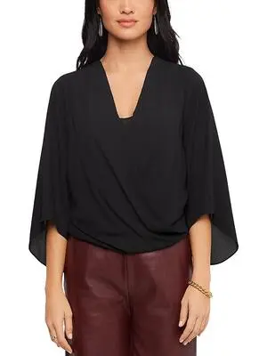Karen Kane Karen Kane Draped Crossover Top Black