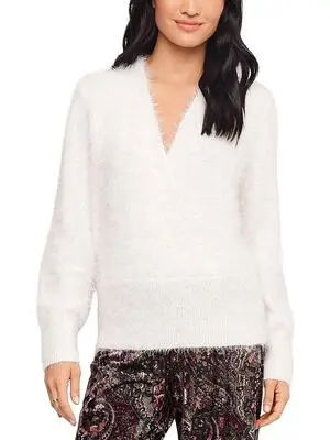 Karen Kane Eyelash Wrap Sweater - Cream