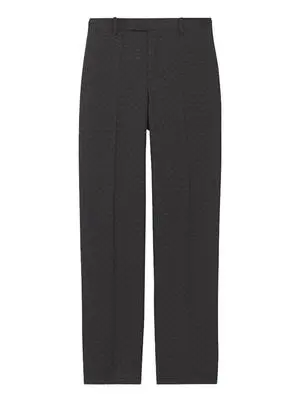Alexander McQueen Skull Jacquard Tailored Trousers - Brown