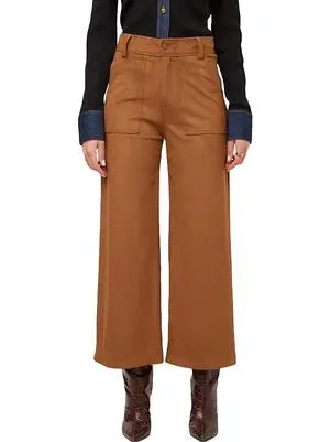 Fifteen Twenty Rylee Cropped Wide Leg Pants - Camel