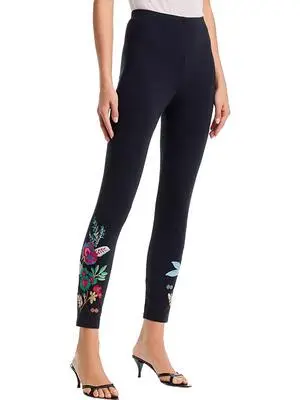 Johnny Was Isolei Pull On Ankle Leggings - Black