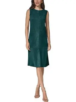 Donna Karan New York Sleeveless Faux Suede Sheath Dress - Hudson