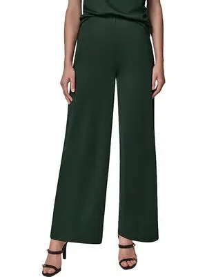 Donna Karan New York Wide Leg Pull On Pants - Black Forest