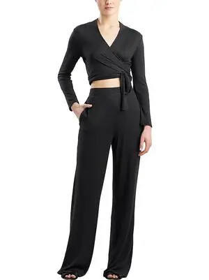 Natori Bliss Essentials Wide Leg Pants - Black