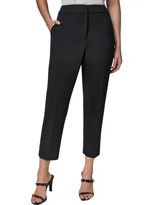 Donna Karan New York Mid Rise Slim Ankle Pants - Black