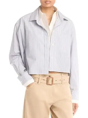 Acne Studios Striped Cotton Shirt - Blue/white
