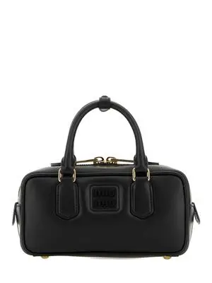 Miu Miu Vitello Leather Handbag - Black