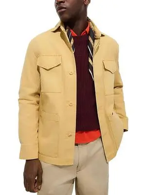 ALEX MILL Garment Dyed Cotton Canvas Chore Jacket - Einkorn