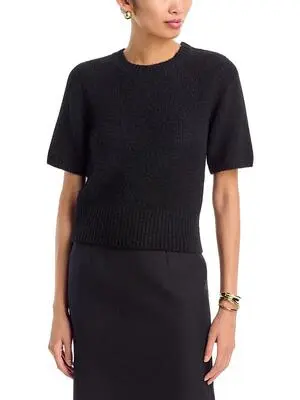 WAYF Corrine Short Sleeve Sweater - Black