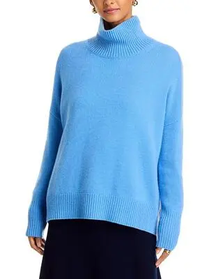 LISA YANG Heidi Cashmere Turtleneck Sweater - Azure