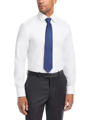BOSS Joe Diamond Solid Regular Fit Dress Shirt White