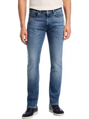 Hugo 708 Slim Fit Cotton Blend Jeans - Medium Blue