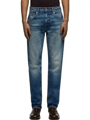 7 For All Mankind Straight Fit Cotton Blend Jeans - Range