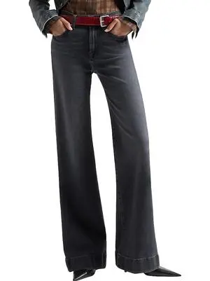 7 For All Mankind High Rise Flare Jeans - Inkstorm