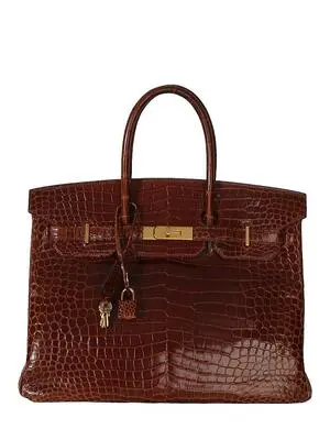 Hermès Birkin 35 Exotic Handbag - Brown