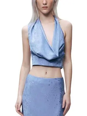 NOCTURNE Off-shoulder Bustier Top With Accessory Detail - Multi-colored
