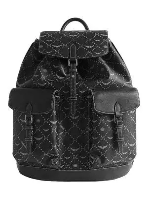 Zadig&Voltaire Medium Monogram Coated Canvas Backpack - Black