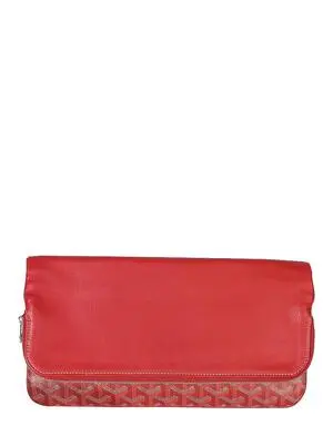 Goyard Sainte Marie Clutch Coated Canvas Handbag - Red