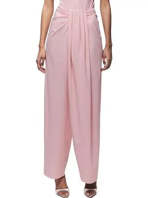 NOCTURNE Pleated Wide Leg Trousers - Pink
