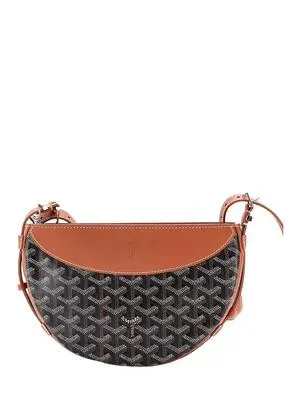 Goyard Hirondelle Shoulder Bag Coated Canvas And Leather - Brown