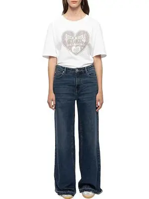 Zadig&Voltaire Eli High Rise Wide Leg Jeans - Medium Blue