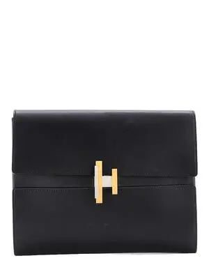 Hermès Cinhetic Clutch Villandry Calfskin - Black