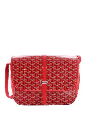 Goyard Mm Belvedere Ii Messenger Bag Coated Canvas - Red
