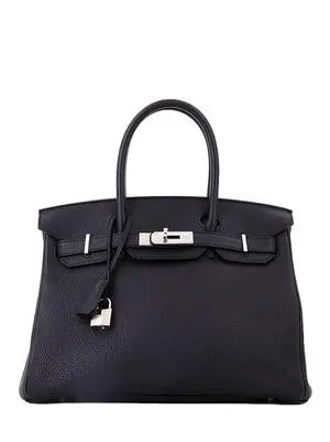Hermès Birkin 30 Handbag Black Togo With Palladium Hardware - Noir