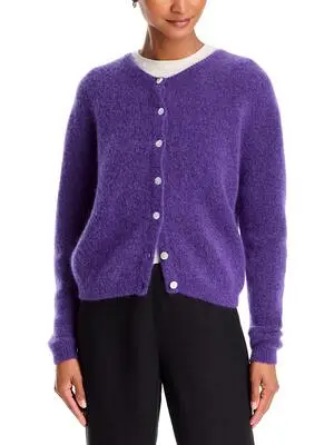 American Vintage Round Neck Buttoned Cardigan - Cosmos