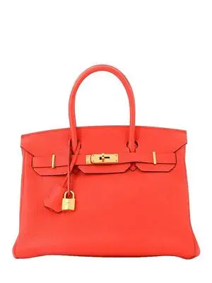 Hermès Birkin 30 Handbag Orange Togo With Gold Hardware - Capucine
