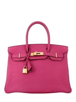 Hermès Birkin 30 Handbag Pink Fjord With Gold Hardware Tosca