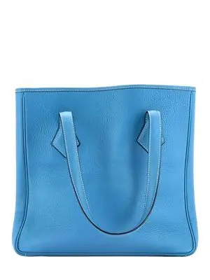 Hermès 32 Victoria Ii Cabas Clemence - Blue