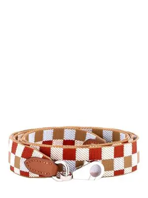 Hermès 25 Sangle Shoulder Strap Maxi Quadrille Canvas - Brown