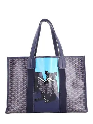 Goyard Mm Villette Tote Printed Coated Canvas - Blue
