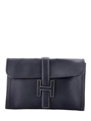 Hermès Pm Jige Clutch Epsom - Blue