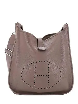 Hermès Gm Evelyne Bag Gen Iii Clemence - Gray