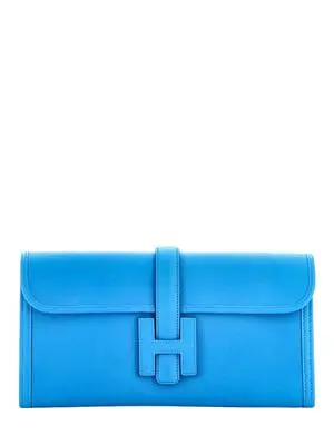 Hermès 29 Jige Elan Clutch Chevre Mysore - Blue
