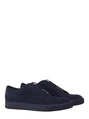 LANVIN Lanvin Suede Zip Sneakers Navy/navy