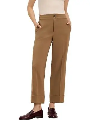 NIC+ZOE Clarendon Stretch Cuffed Ankle Pants - Oak