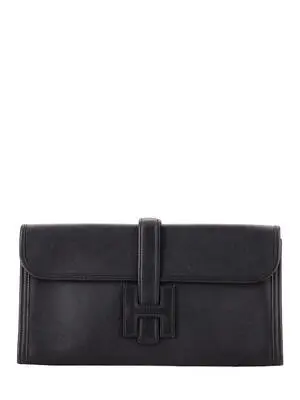 Hermès 29 Jige Elan Clutch Swift - Black