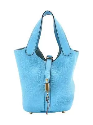 Hermès Pm Picotin Lock Bag Clemence - Blue