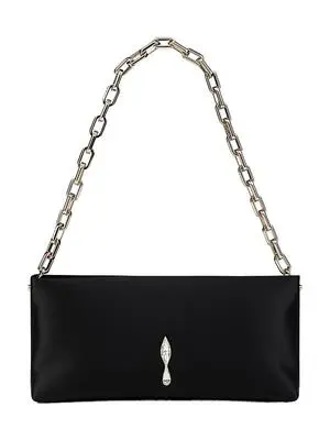 CHRISTIAN LOUBOUTIN Maykimay Clutch With Metal Chain - Black