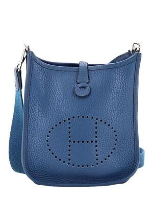 Hermès Tpm Evelyne Bag Gen Iii Clemence - Blue