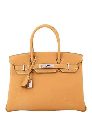 Hermès Birkin 30 Handbag Light Togo With Palladium Hardware Natural Sable