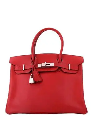 Hermès Birkin 25 Handbag Red Epsom With Palladium Hardware Rouge Garance