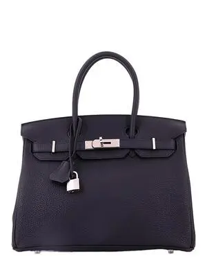 Hermès Birkin 30 Handbag Black Togo With Palladium Hardware Noir