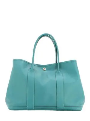 Hermès 36 Garden Party Tote Leather Green