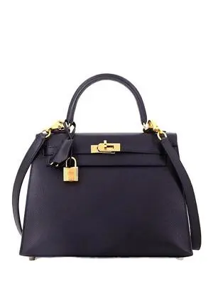 Hermès Kelly 25 Handbag Black Epsom With Gold Hardware - Noir
